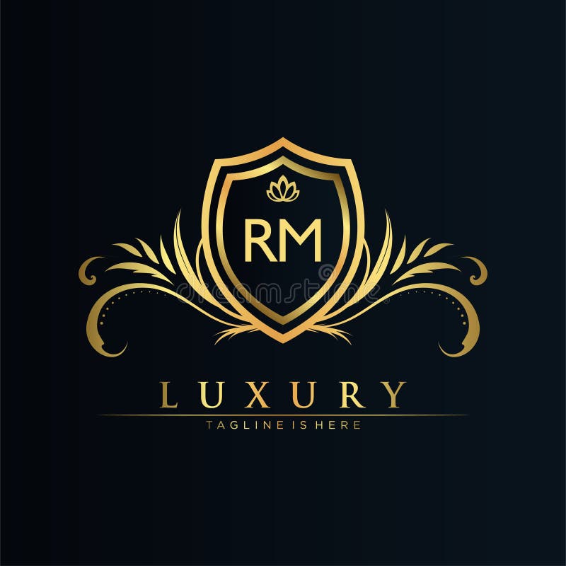 RM Letter Initial with Royal Template.elegant with Crown Logo Vector ...