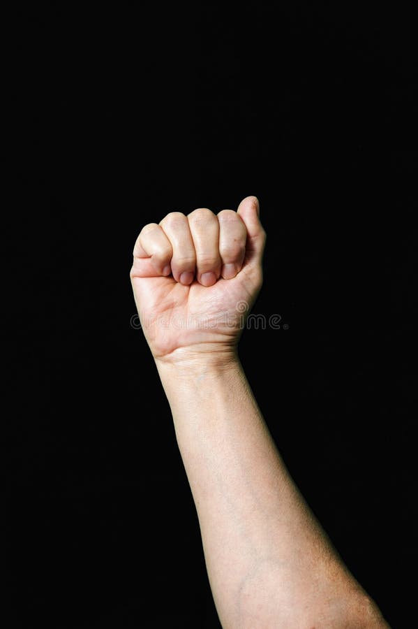Letter A International Sign Language Dark Background Stock Image ...