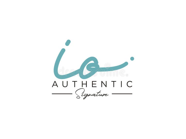 Letter IO Signature Logo Template Vector Stock Vector - Illustration of ...