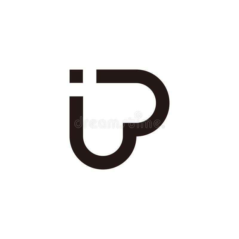 Letter Ip Linked Geometric Linear Symbol Logo Vector Stock Vector ...