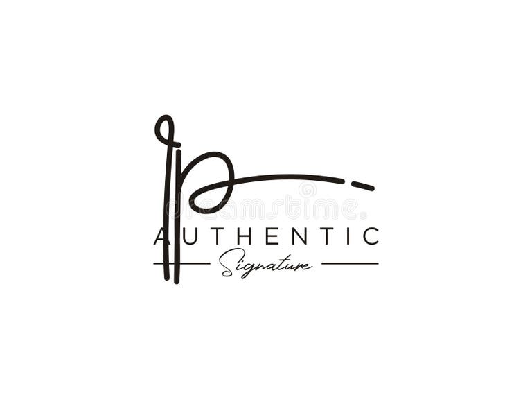 Letter IP Signature Logo Template Vector Stock Vector - Illustration of ...