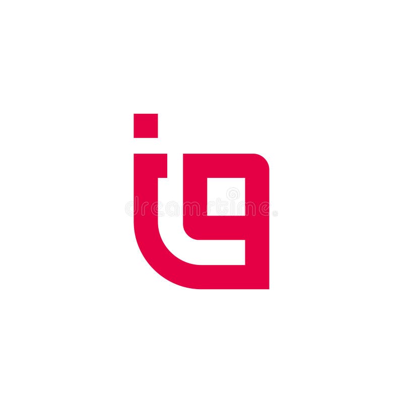 Letter Iq Simple Linked Connect Line Logo Vector Stock Vector ...