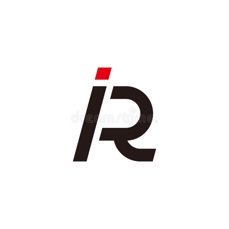 Letter Ir Simple Dot Line Geometric Logo Vector Stock Vector ...