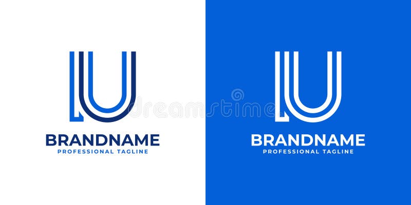 Letter IU Line Monogram Logo, Suitable for Business with IU or UI ...