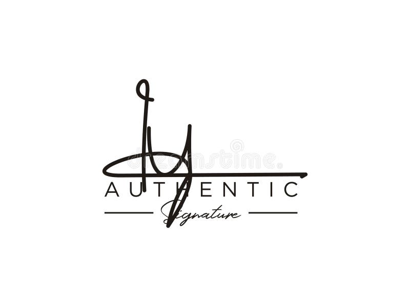 Letter IU Signature Logo Template Vector Stock Vector - Illustration of ...