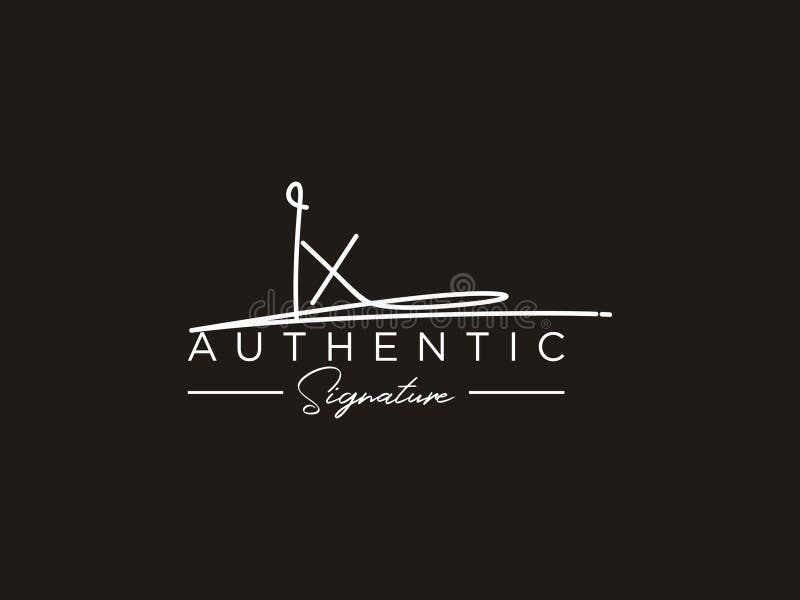 Letter IX Signature Logo Template Vector Stock Vector - Illustration of ...