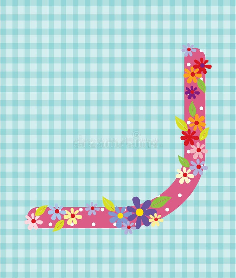 The Letter J Bright Floral Element of Colorful Alphabet in Stock Vector ...
