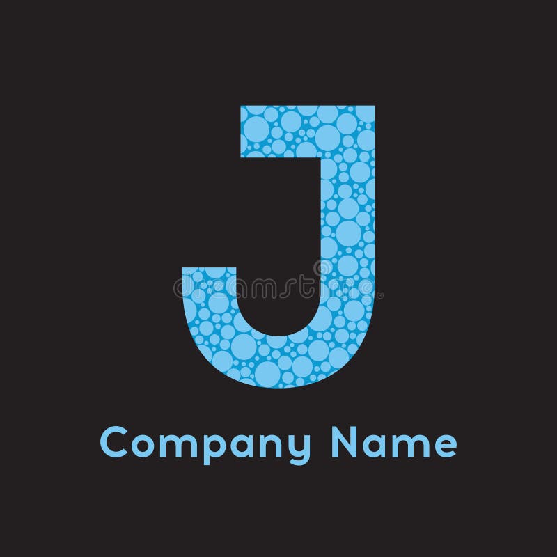 Letter J Bubbles Vector. Blue Bubble Design Vector Illustration Stock ...