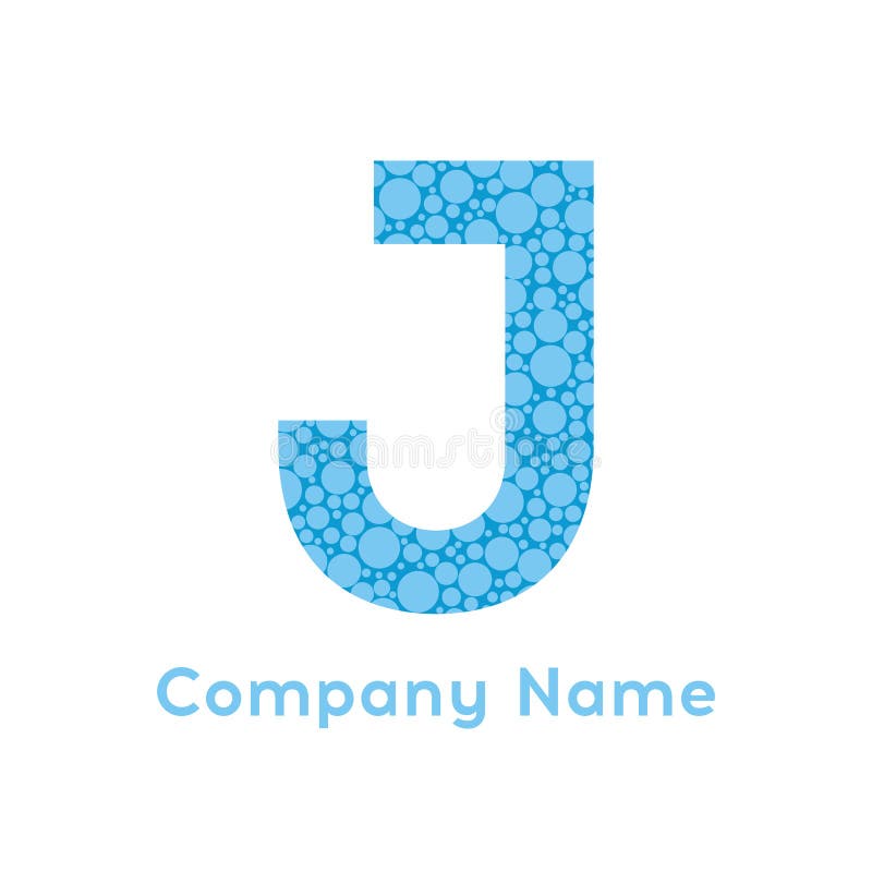 Letter J Bubbles Vector. Blue Bubble Design Vector Illustration Stock ...