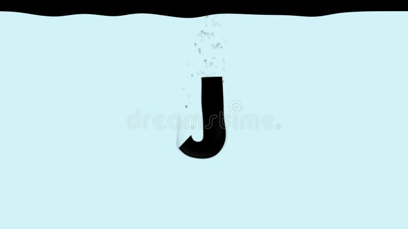 Letter J Dropped into Water. Letter K Falling into Water. Liquid Letter ...