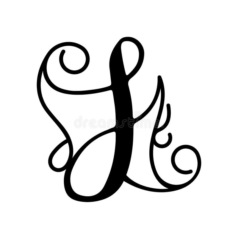 Elegant Initial Letters and Fancy Alphabet with Vines EPS Vector Stock ...