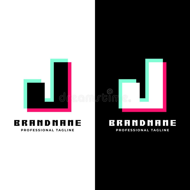 Letter J Glitch Logo, Great for Futuristic and Innovative Projects ...