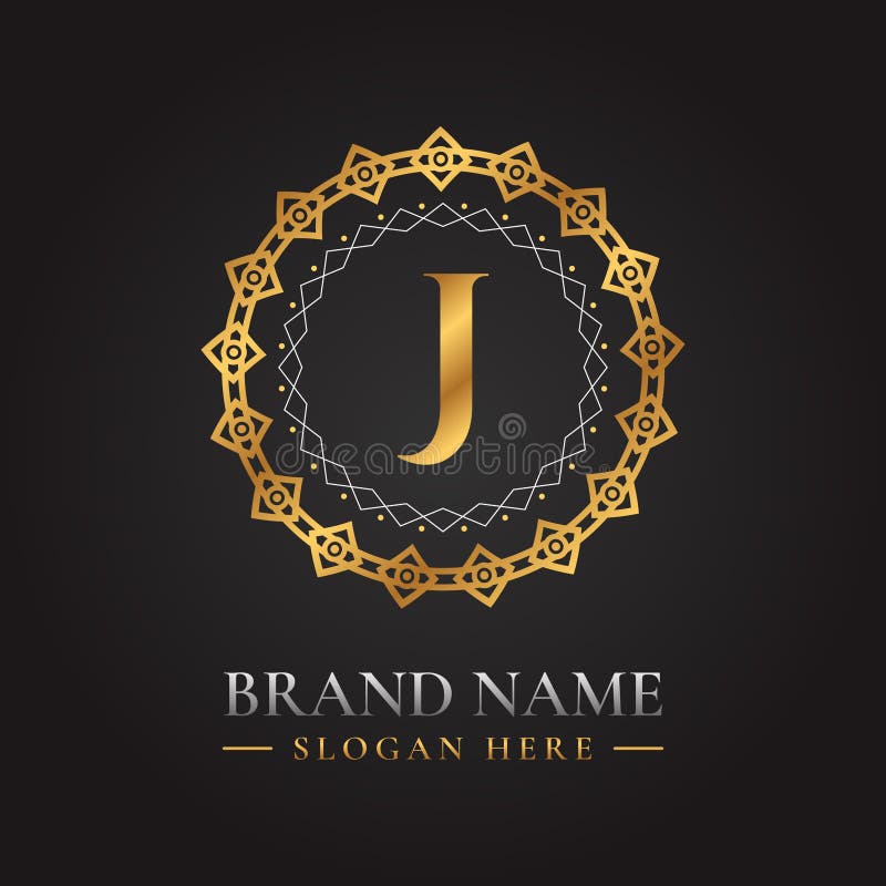 Letter J Golden Vector Logo Template in Luxury Style Concept Stock ...