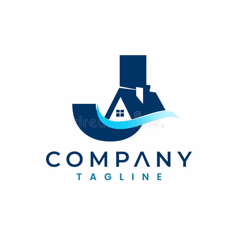 Letter J House Logo , Initial Home Logo Stock Vector - Illustration of ...