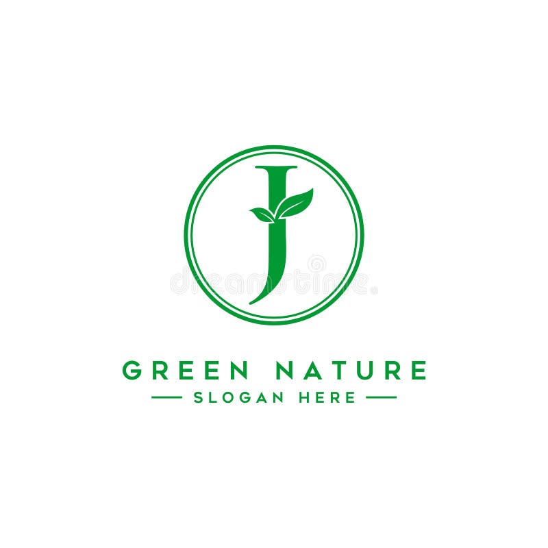 Letter J Leaf Logo Natural Logos Stock Illustration - Illustration of ...