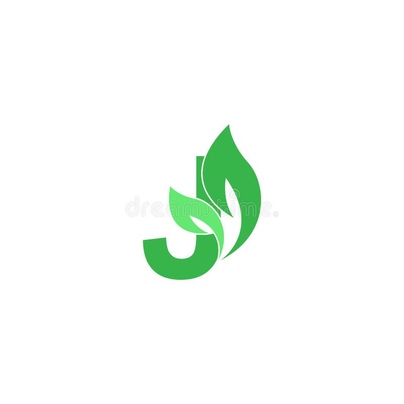 Letter J Logo Leaf Icon Design Concept Stock Vector - Illustration of ...