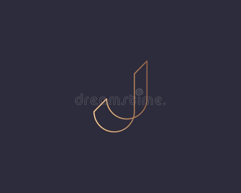 Letter J Logo Monogram, Minimal Style Identity Initial Logo Mark ...