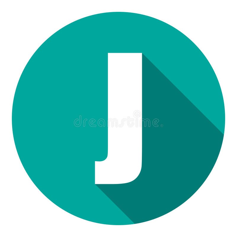 Letter J with a Long Shadow. Vector Illustration EPS10 Stock Vector ...