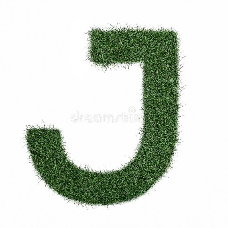 Letter J Made of Grass - Aklphabet Green Environment Nature Stock ...