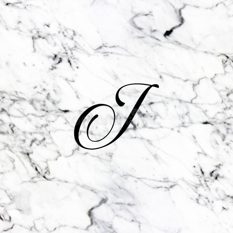 Letter J on Marble Texture Initial Stock Image - Image of luxury ...