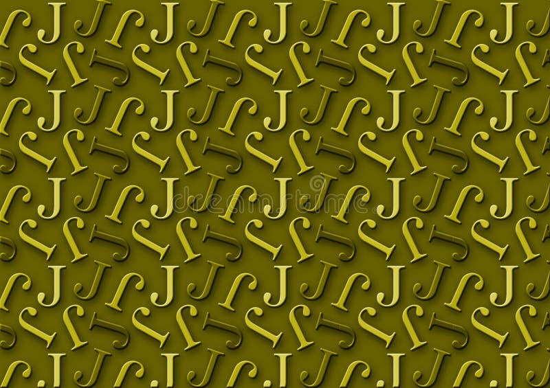 Letter J Pattern in Different Colored Green Shades for Wallpaper Stock ...