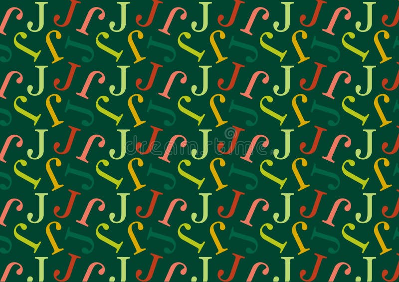 Letter J Pattern in Different Colored Shades for Wallpaper Stock ...
