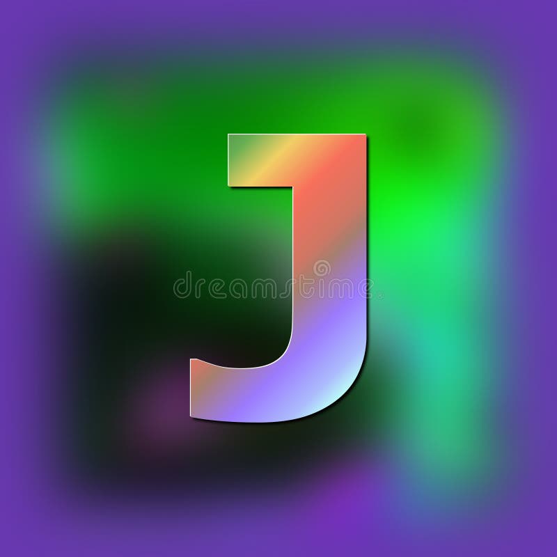 The Letter J is Placed on the Texture Stock Illustration - Illustration ...