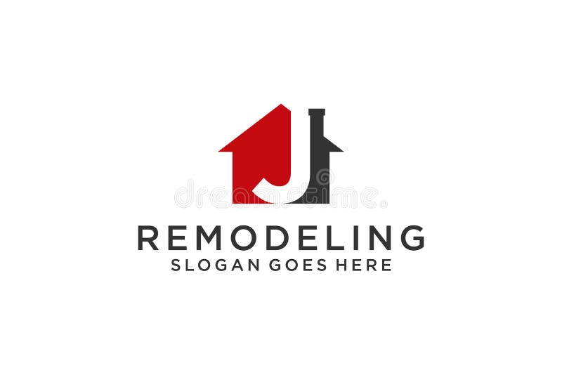 Letter J for Real Estate Remodeling Logo. Construction Architecture ...