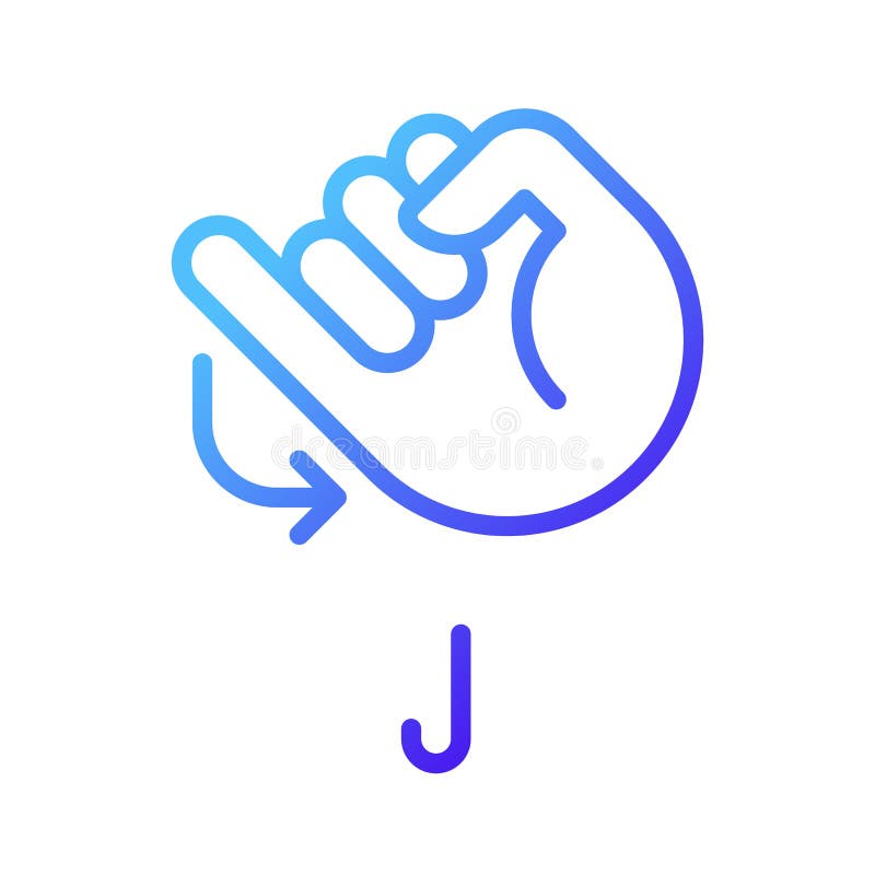 Letter J Sign Language Stock Illustrations – 240 Letter J Sign Language ...