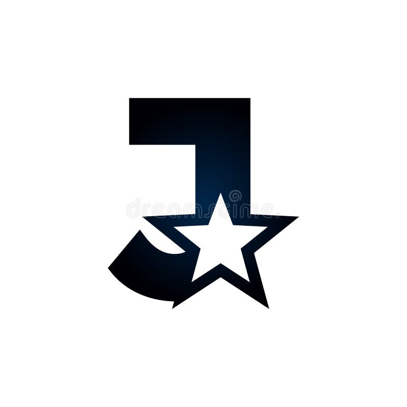 Letter J Star Logo. Usable for Winner, Award and Premium Logos Stock ...