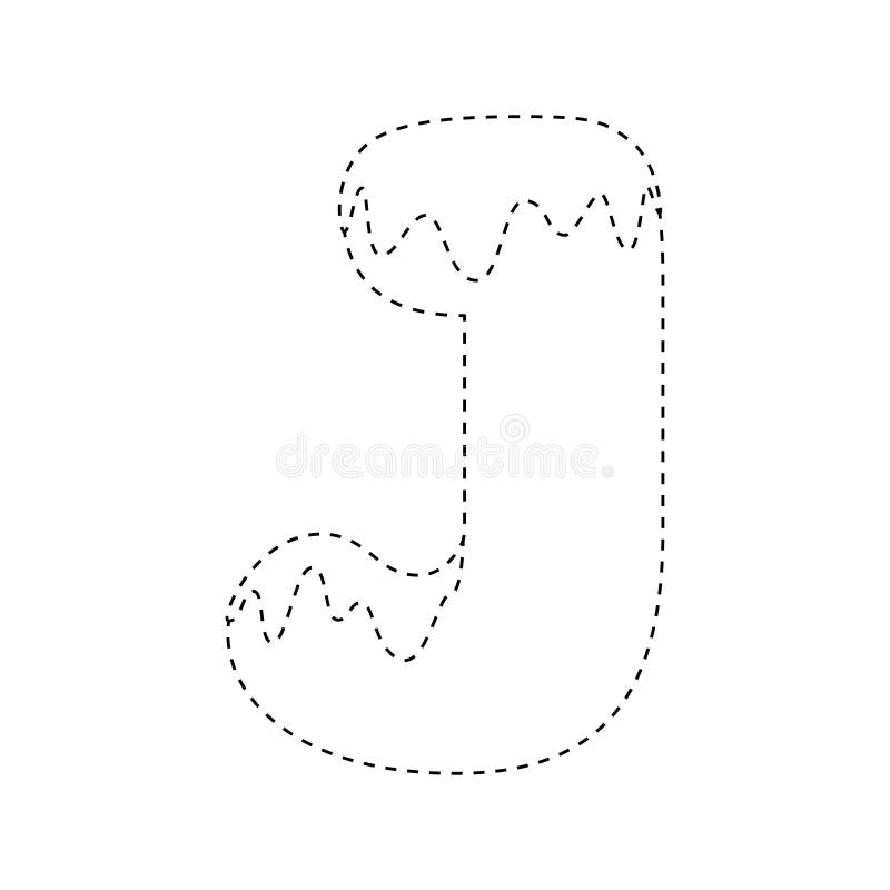 Letter J Tracing Worksheet for Kids Stock Vector - Illustration of ...