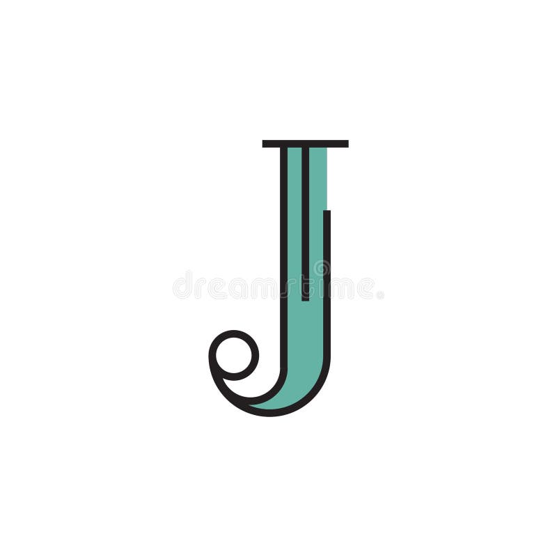 Letter J. Vector Illustration Decorative Design Stock Vector ...