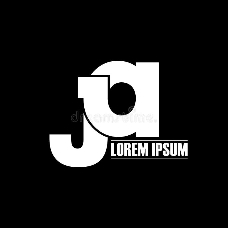 Letter JA Simple Monogram Logo Icon Design. Stock Vector - Illustration ...