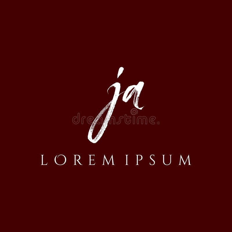 Letter JA Simple Monogram Logo Icon Design. Stock Vector - Illustration ...