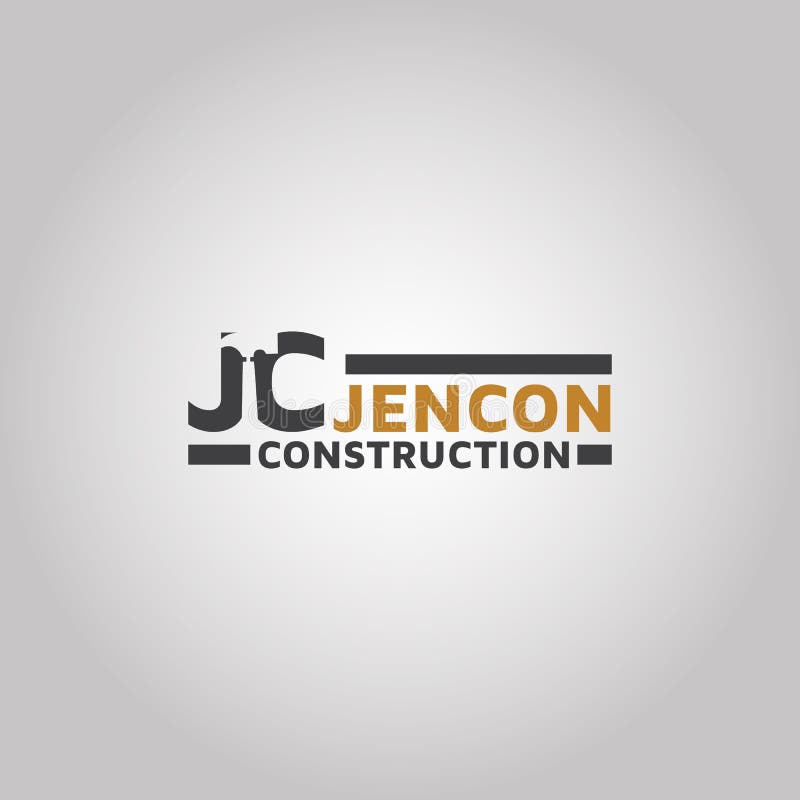 Letter JC & Construction Logo Design Idea Stock Vector - Illustration ...