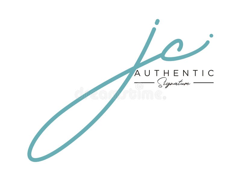 Letter JC Signature Logo Template Vector Stock Vector - Illustration of ...