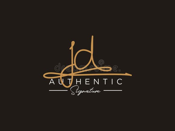 Letter JD Signature Logo Template Vector Stock Vector - Illustration of ...