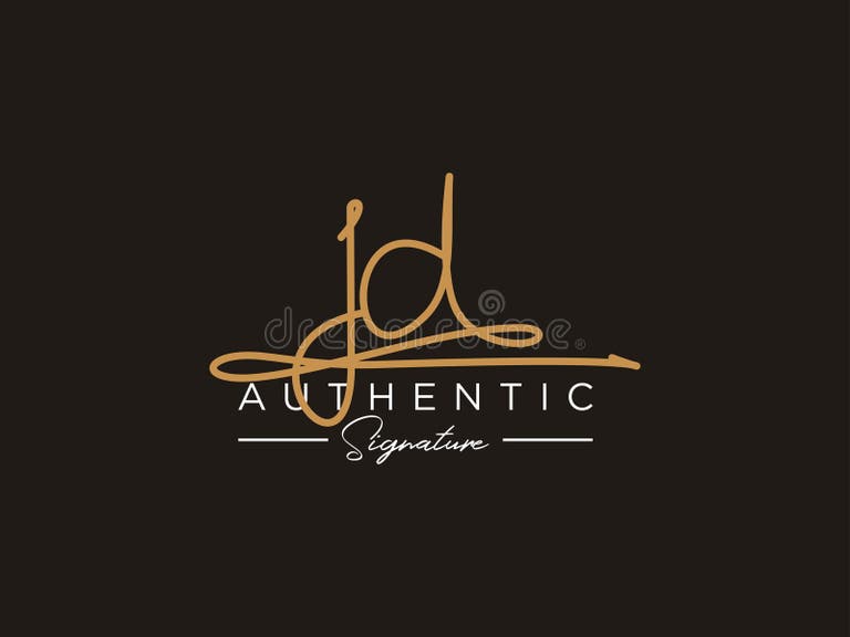 Letter JD Signature Logo Template Vector Stock Vector - Illustration of ...