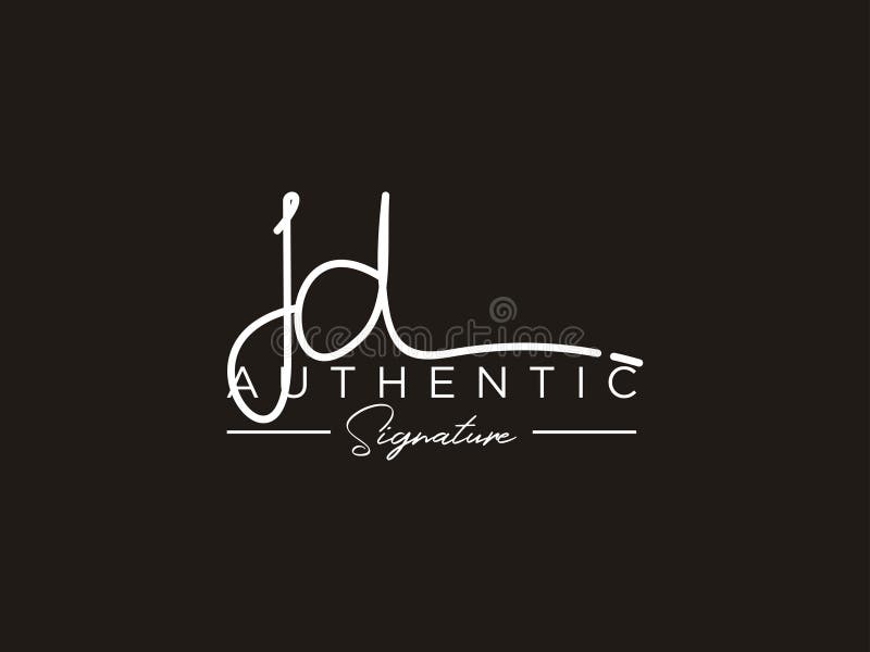 Letter JD Signature Logo Template Vector Stock Vector - Illustration of ...