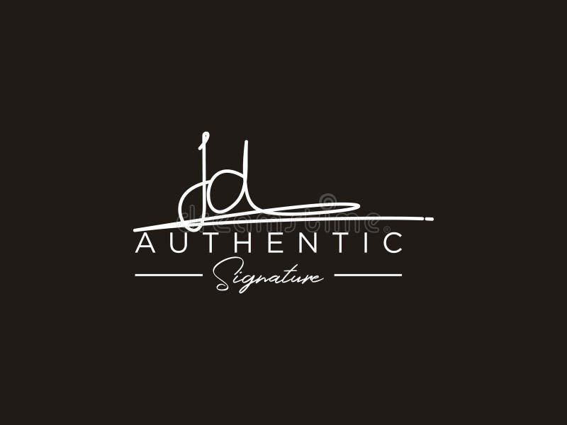 Letter JD Signature Logo Template Vector Stock Vector - Illustration of ...