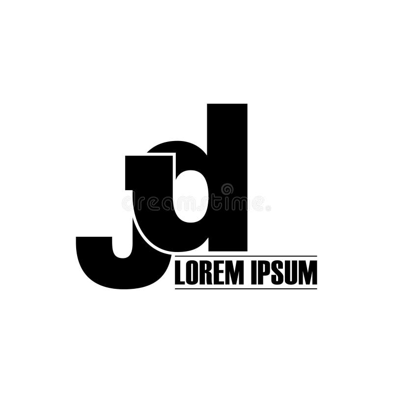 Letter JD Simple Monogram Logo Icon Design. Stock Vector - Illustration ...