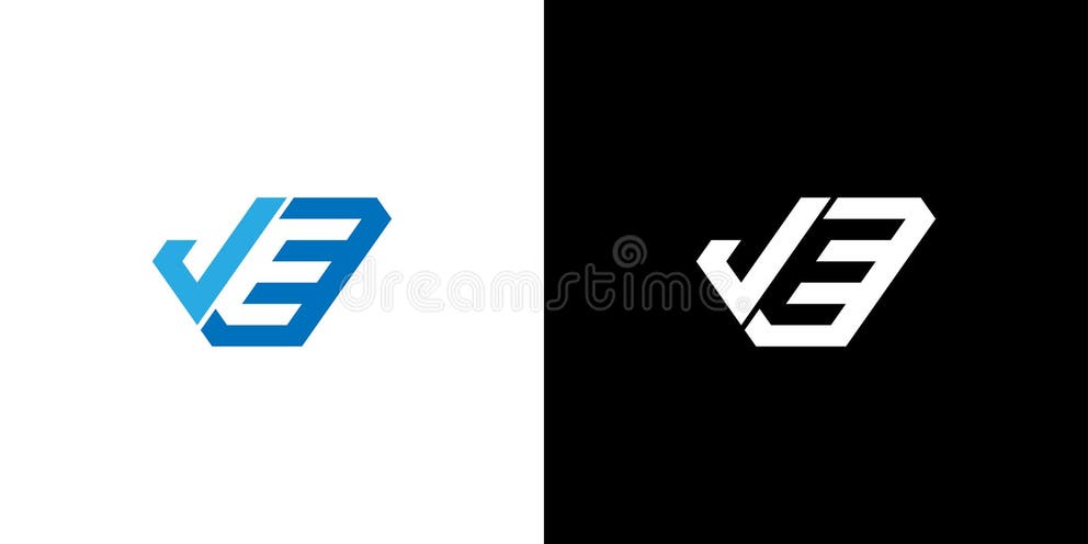 Letter JE Negative Space Logo, JE Monogram, Initial JE Logo, JE Logo ...