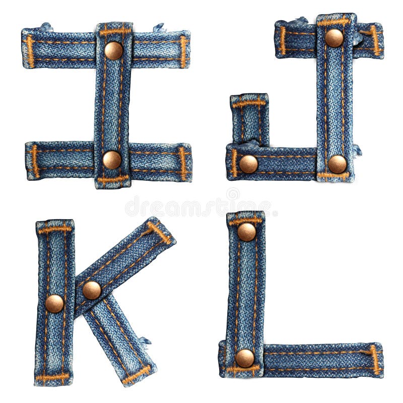 Denim letters stock vector. Illustration of cotton, jeans - 24384966