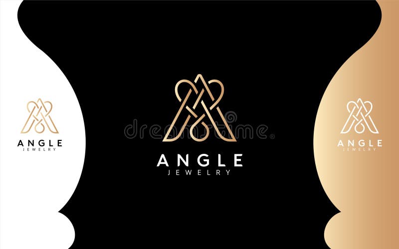 Letter a Jewelry Luxury Logo Design Gold Color Stock Vector ...
