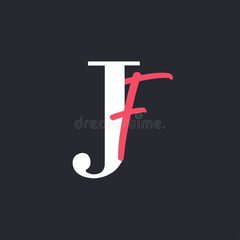 Letter JF Logo. Perfectly Blended Initials JF Letter Logo Design Stock ...