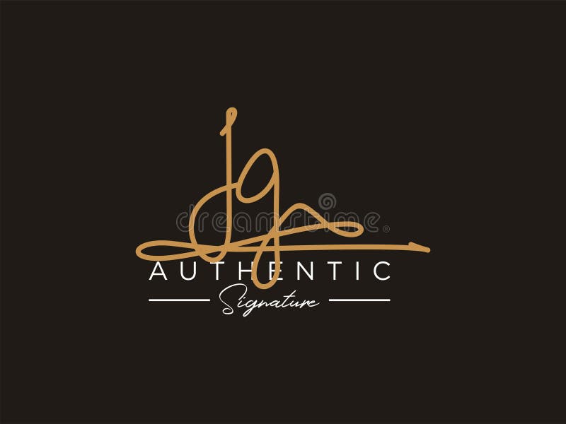 Letter JG Signature Logo Template Vector Stock Vector - Illustration of ...