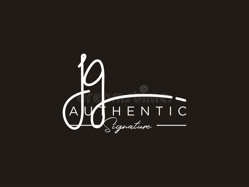Letter JG Signature Logo Template Vector Stock Vector - Illustration of ...