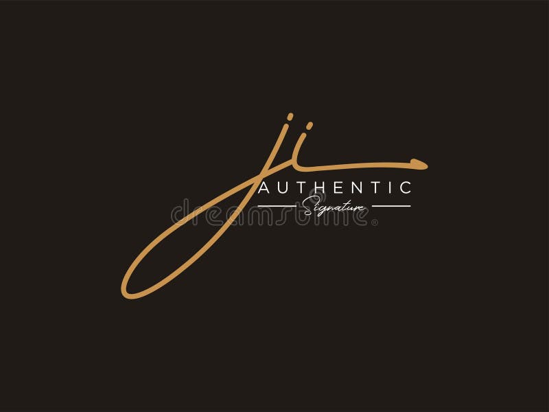 Letter JI Signature Logo Template Vector Stock Vector - Illustration of ...