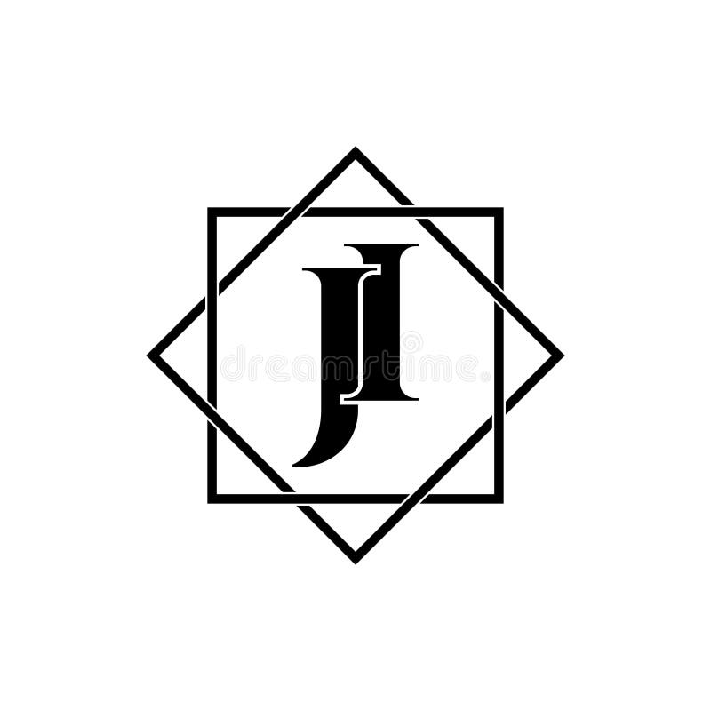 Letter JI Simple Monogram Logo Icon Design. Stock Vector - Illustration ...