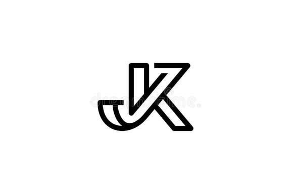 Letter JK or KJ Logo Design Vector Stock Vector - Illustration of ...